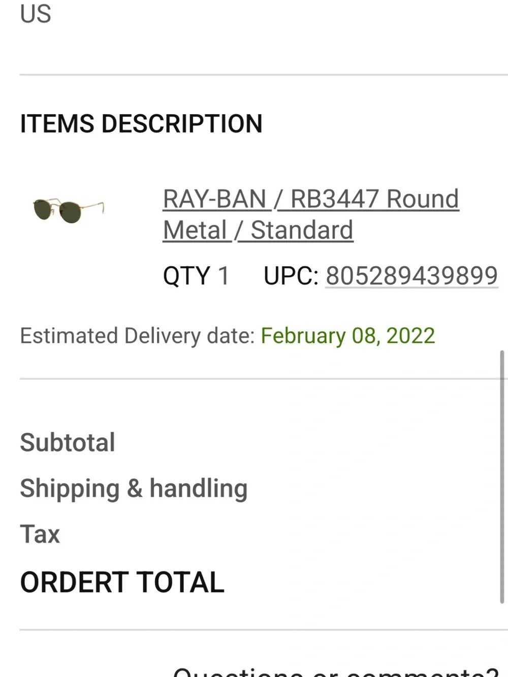 Ray-Ban | Accessories | Rayban Gold Frame Sunglasses With Dark Green ...